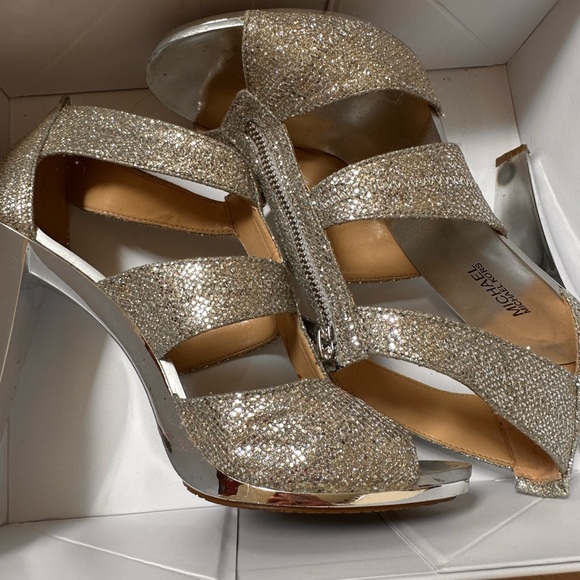 MICHAEL Michael Kors | Shoes | Michael By Michael Kors Silver Zip Up ...